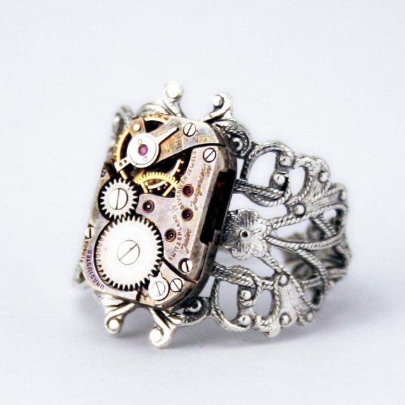 Handmade | Jewelry | The Quintessential Steampunk Watch Movement Ring ...